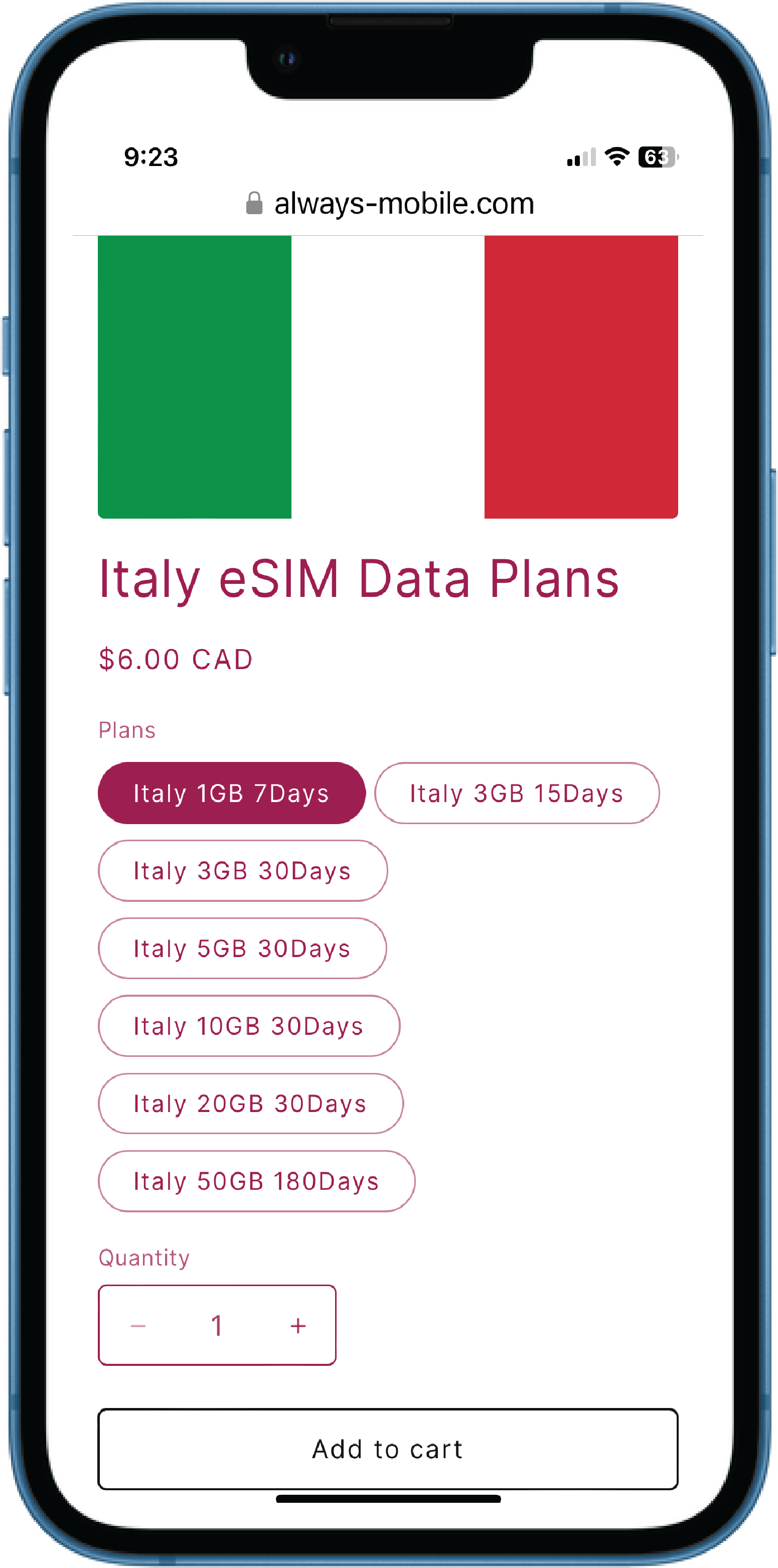 Always Mobile | eSIM data plans for international travel